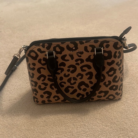 kate spade | Bags | Kate Spade Darcy Leopard Cheetah Large Satchel Tote ...